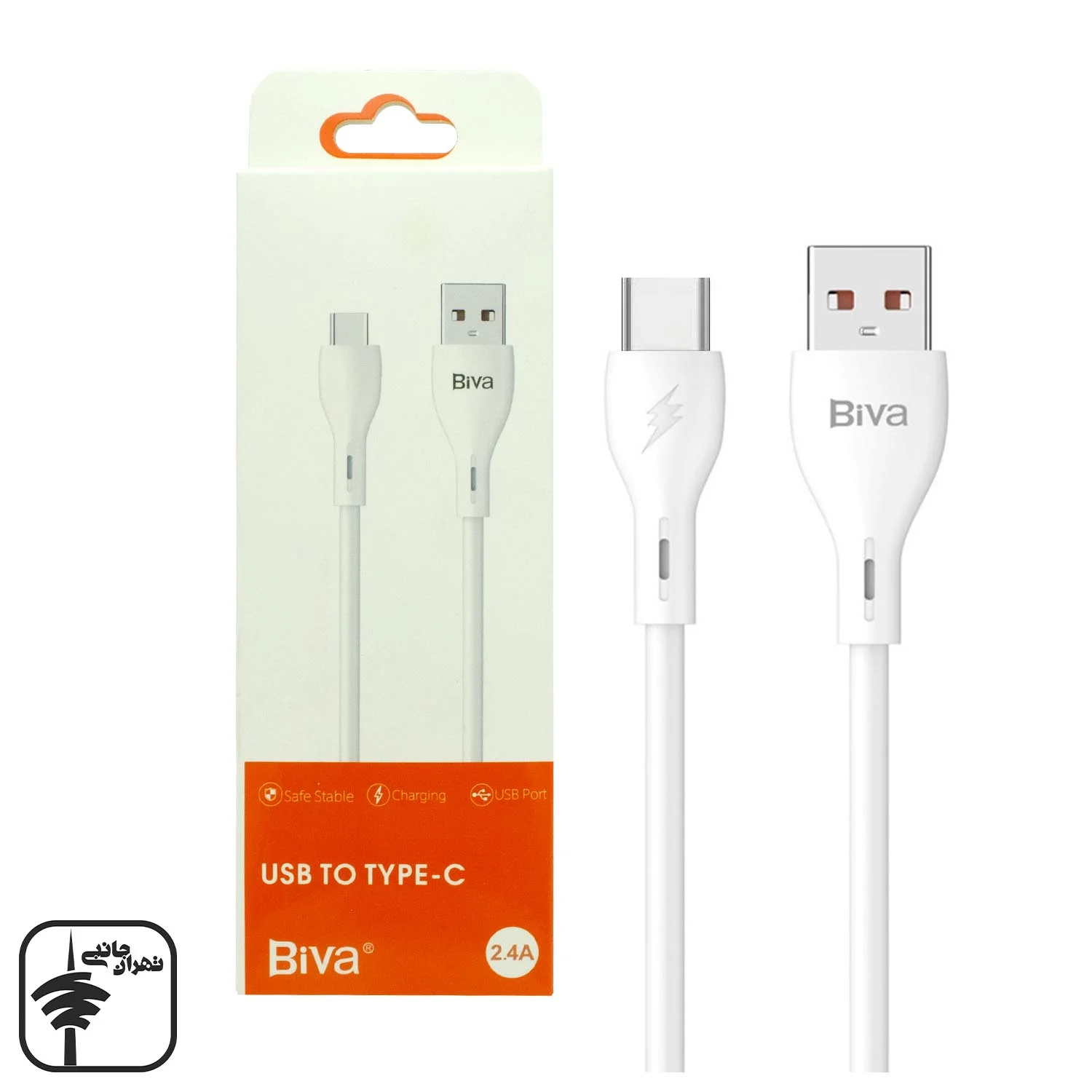 خرید عمده کابل تایپ سی Biva مدل C-026T + پخش با قیمت مناسب | تهران جانبی